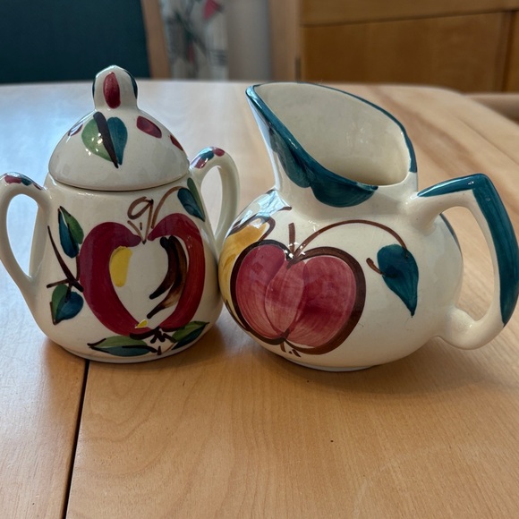 Vintage | Dining | Vintage Puritan Apple Slipware Hand Painted Sugar ...